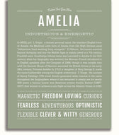 Amelia | Name Art Print – Name Stories