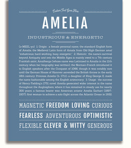 Amelia | Name Art Print – Name Stories