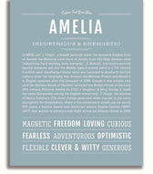 Amelia | Name Art Print – Name Stories
