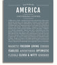 America Personalized Name Meaning Art Prints – Name Stories