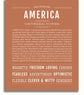 America | Name Art Print – Name Stories