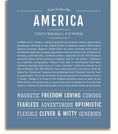America | Name Art Print – Name Stories