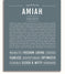 Amiah | Name Art Print – Name Stories