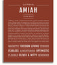 Amiah Personalized Name Meaning Art Prints – Name Stories