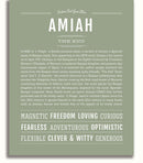 Amiah Personalized Name Meaning Art Prints – Name Stories