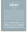 Amiah | Name Art Print – Name Stories