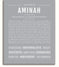 Aminah Personalized Name Meaning Art Prints – Name Stories