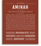 Aminah Personalized Name Meaning Art Prints – Name Stories
