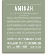 Aminah | Name Art Print – Name Stories