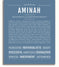 Aminah Personalized Name Meaning Art Prints – Name Stories