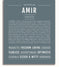 Amir Personalized Name Meaning Art Prints – Name Stories