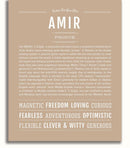 Amir | Name Art Print – Name Stories