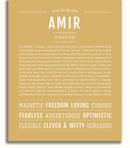 Amir | Name Art Print – Name Stories