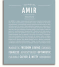 Amir | Name Art Print – Name Stories