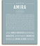 Amira Personalized Name Meaning Art Prints – Name Stories