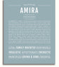 Amira Personalized Name Meaning Art Prints – Name Stories