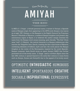 Amiyah | Name Art Print – Name Stories