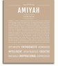 Amiyah | Name Art Print – Name Stories