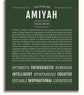 Amiyah | Name Art Print – Name Stories