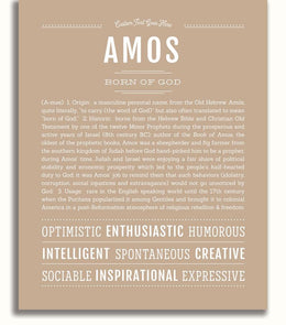 Amos | Name Art Print – Name Stories