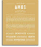 Amos Personalized Name Meaning Art Prints – Name Stories