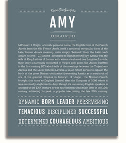 Amy | Name Art Print – Name Stories