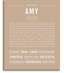 Amy | Name Art Print – Name Stories