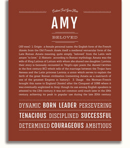 Amy | Name Art Print – Name Stories
