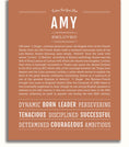 Amy Personalized Name Meaning Art Prints – Name Stories