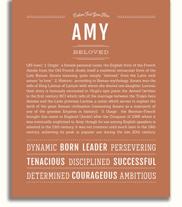 Amy | Name Art Print – Name Stories