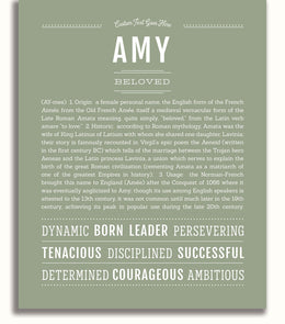 Amy | Name Art Print – Name Stories