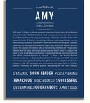 Amy Personalized Name Meaning Art Prints – Name Stories