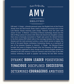 Amy | Name Art Print – Name Stories