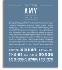 Amy | Name Art Print – Name Stories