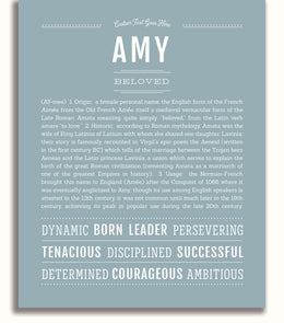 Amy | Name Art Print – Name Stories