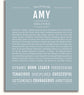 Amy Personalized Name Meaning Art Prints – Name Stories