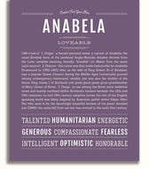 Anabela | Name Art Print – Name Stories