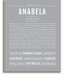 Anabela | Name Art Print – Name Stories