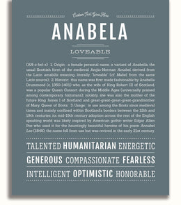 Anabela | Name Art Print – Name Stories