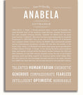 Anabela | Name Art Print – Name Stories