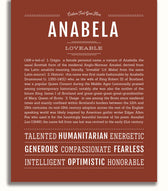 Anabela | Name Art Print – Name Stories