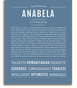 Anabela | Name Art Print – Name Stories