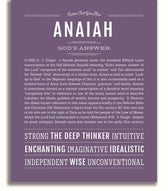 Anaiah | Name Art Print – Name Stories