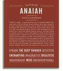 Anaiah | Name Art Print – Name Stories