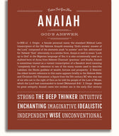 Anaiah | Name Art Print – Name Stories