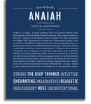 Anaiah | Name Art Print – Name Stories