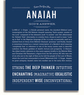 Anaiah | Name Art Print – Name Stories