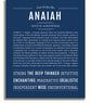 Anaiah | Name Art Print – Name Stories