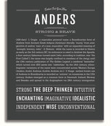 Anders | Name Art Print – Name Stories