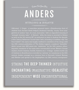Anders | Name Art Print – Name Stories